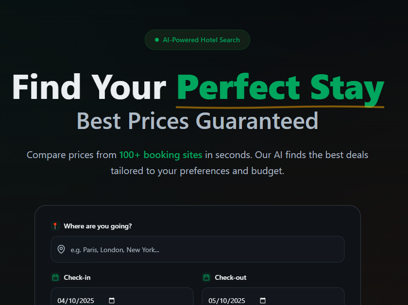 AI Find Hotels - Find Your Perfect Hotel in Seconds | Smart AI Search